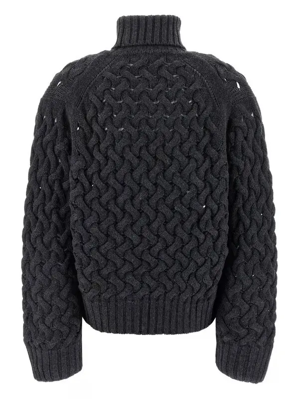 P.a.r.o.s.h Braided Wool High-neck Sweater