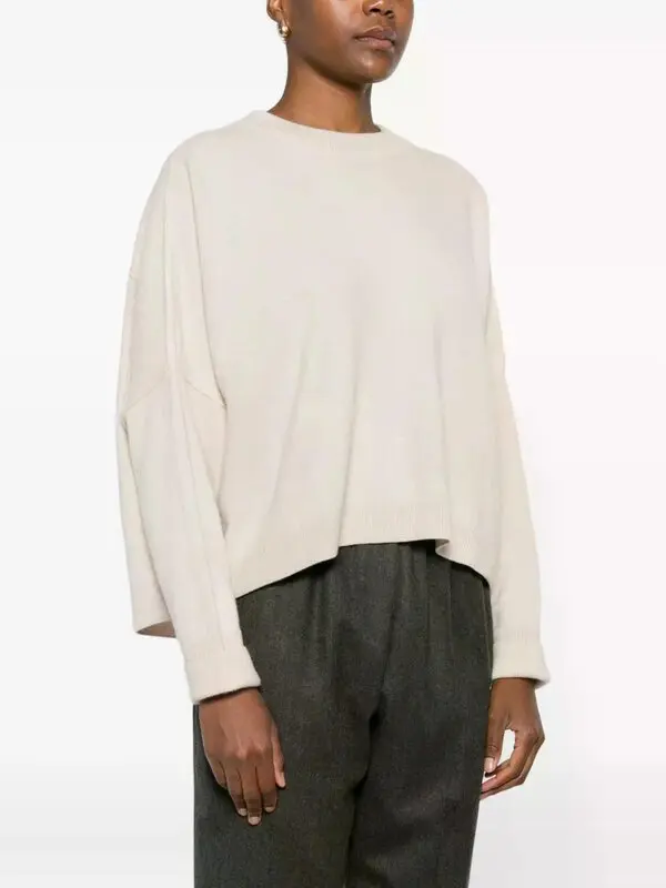 Dusan Oatmeal Crew Neck Long Sleeve Sweater