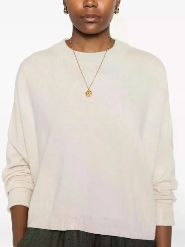 Dusan Oatmeal Crew Neck Long Sleeve Sweater