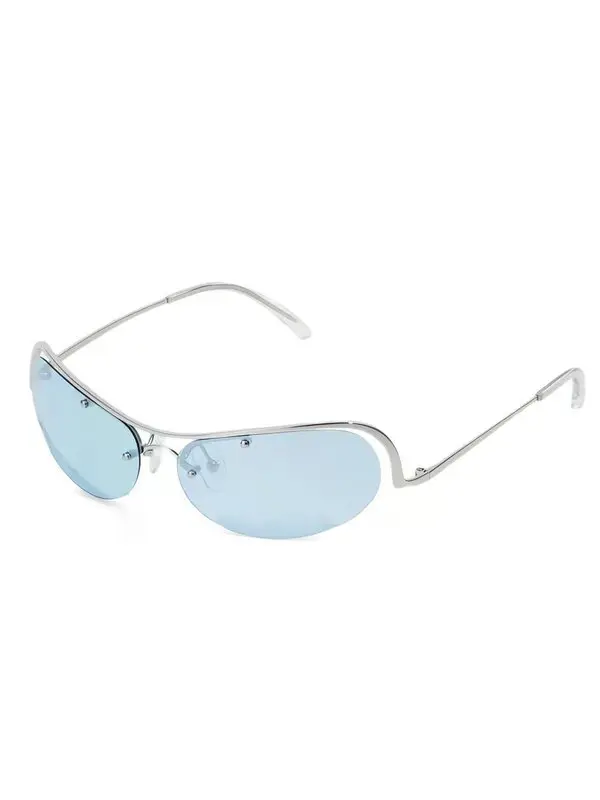 Henrik Vibskov Oval Frame Sunglasses - Silver