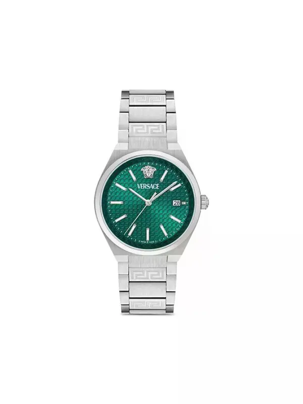Versace Greek Key Stainless Steel Watch - Green
