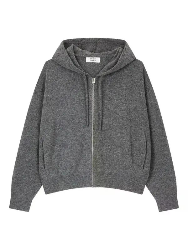 STUDIO TOMBOY Logo Embroidered Zip-up Hoodie
