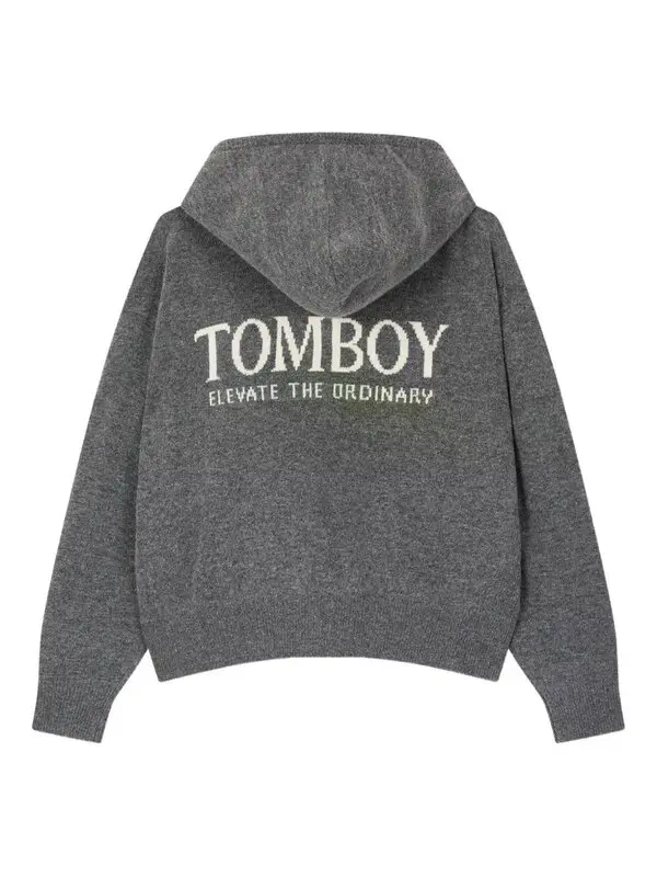STUDIO TOMBOY Logo Embroidered Zip-up Hoodie