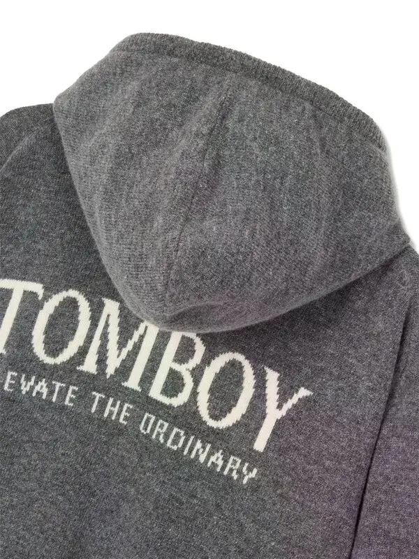 STUDIO TOMBOY Logo Embroidered Zip-up Hoodie