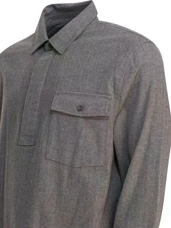 Vince Herringbone Pocket Polo Shirt