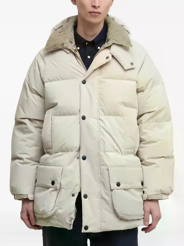 Barbour Beaufort Quilted Jacket With Corduroy Collar