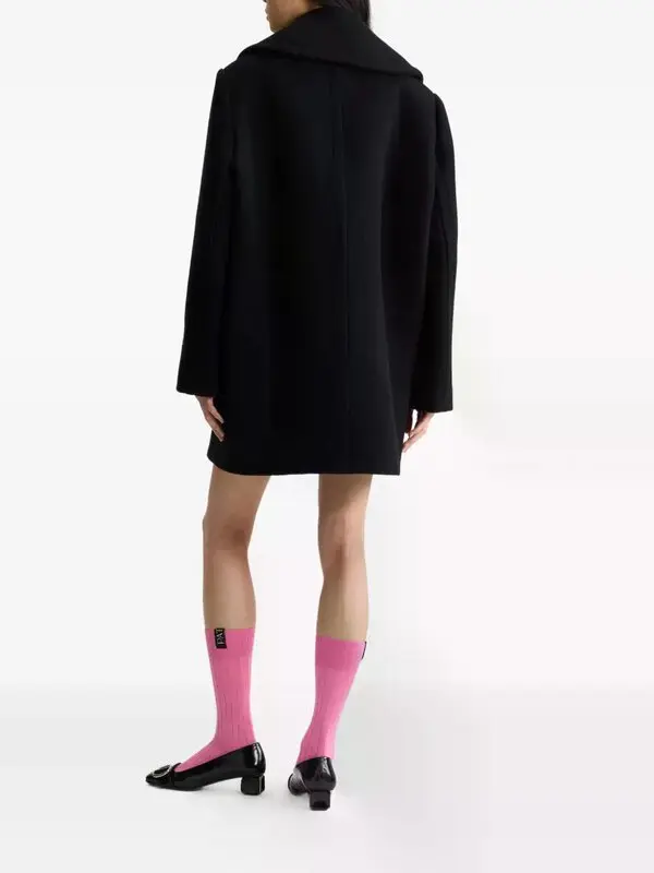 PATOU Double-breasted Wool Coat - Black