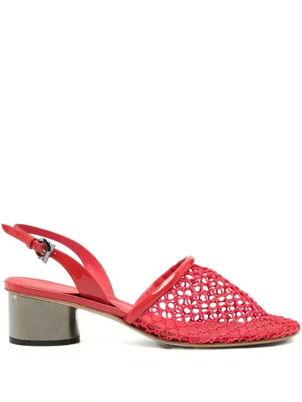 FERRAGAMO Sling-back Heeled Pumps - Red
