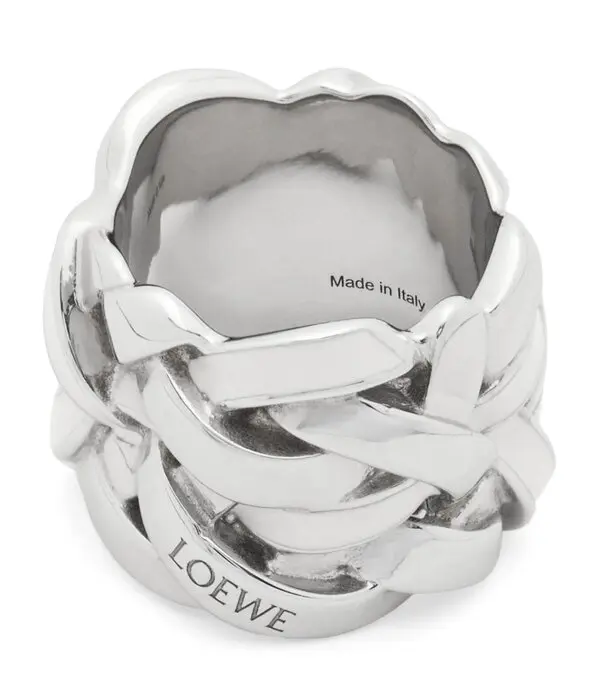 Loewe Sterling Woven Band Ring - Silver