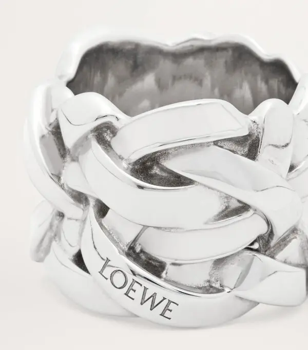 Loewe Sterling Woven Band Ring