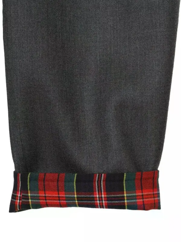 Undercover Plaid Lined Trousers