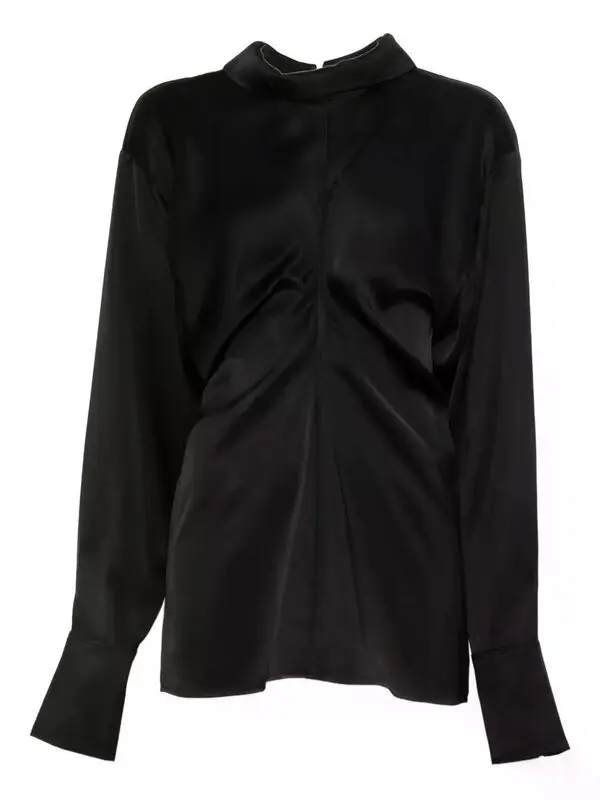 TOTEME Slouch Zip-front Draped Blouse