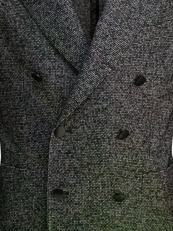 Tagliatore Double-breasted Textured Jacket - Black
