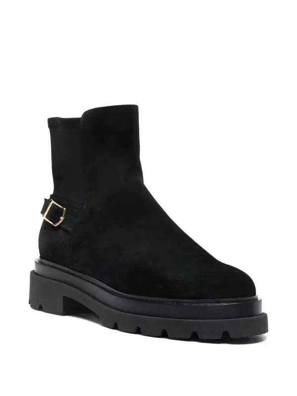 Santoni Buckle-fastening Suede Ankle Boots