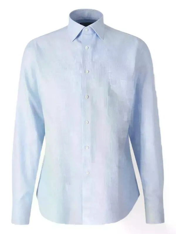 Canali Textured Button-cuff Shirt