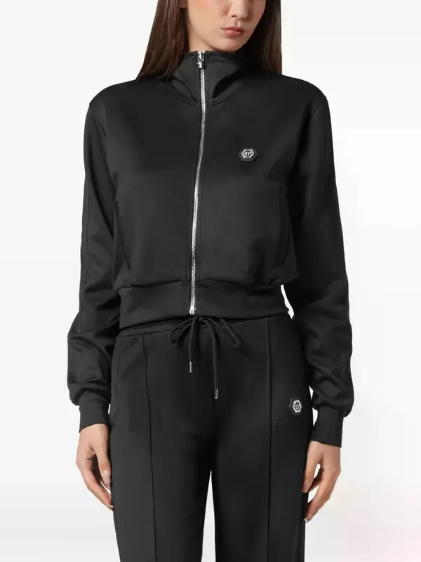 Philipp Plein Zip-fastening Logo Plaque Jacket
