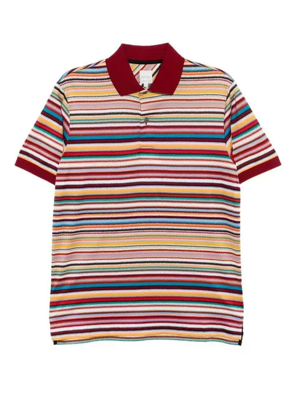 Paul Smith Striped Cotton Polo Shirt