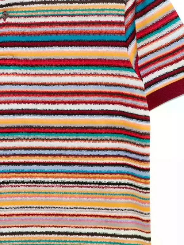 Paul Smith Striped Cotton Polo Shirt