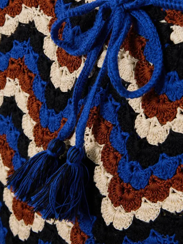 Escvdo Safi Crocheted Organic Cotton Midi Skirt