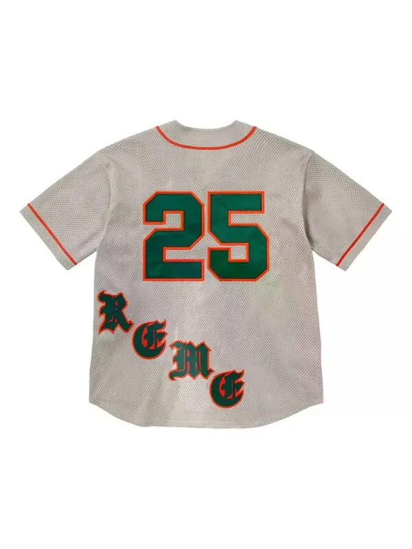 Supreme Old English Ss 25 Baseball Jersey - Grey