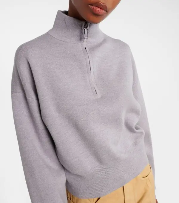 Victoria Beckham Half-zip Wool-blend Sweater