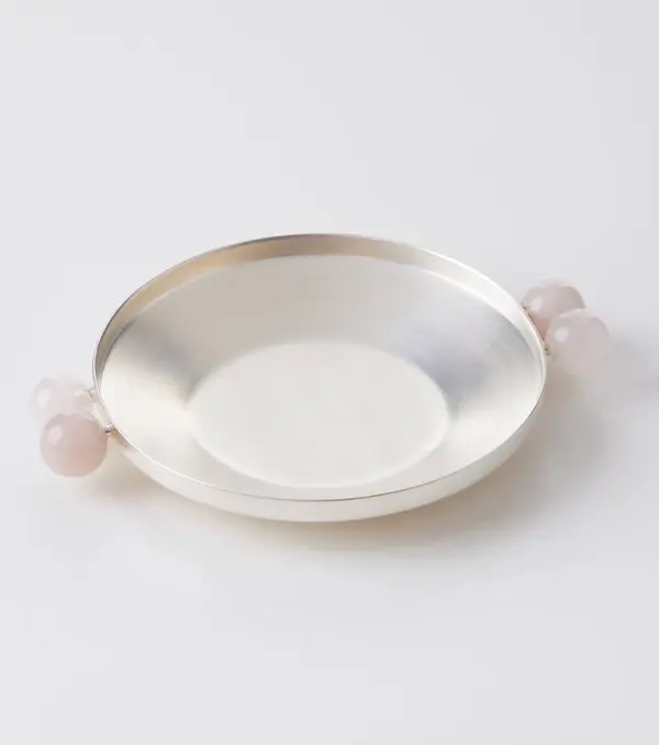 NATALIA CRIADO Embellished -plated Snack Bowl - Silver