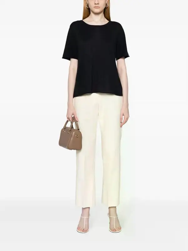 GOODIOUS Off-white Cotton Tailored Straight-leg Trousers