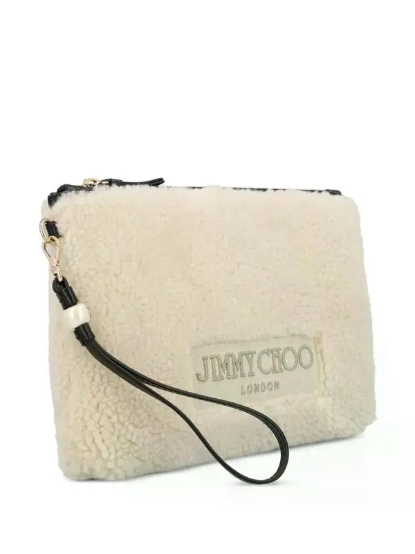 JIMMY CHOO Shearling Clutch - Neutrals
