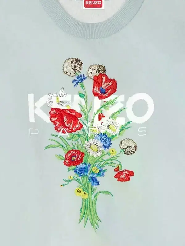 Kenzo Floral Embroidered Crew Neck Sweater