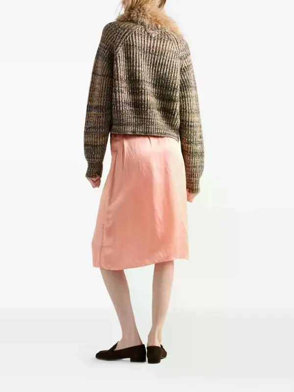 Prada Ribbed Knit Raglan Sleeve Sweater