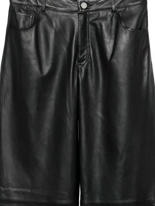 ARMA Wide Leg Leather Trousers
