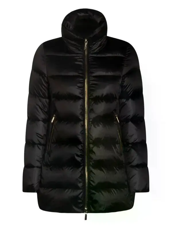 MOORER Padded Coat With High Collar And Zip Fastening
