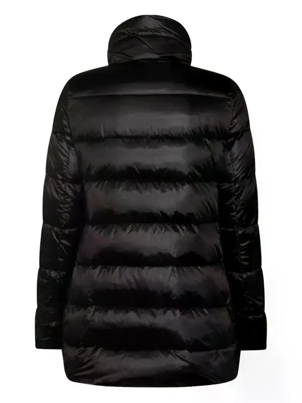 MOORER Padded Coat With High Collar And Zip Fastening