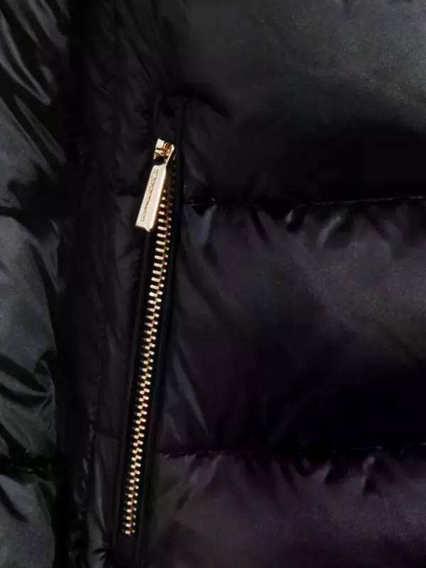MOORER Padded Coat With High Collar And Zip Fastening