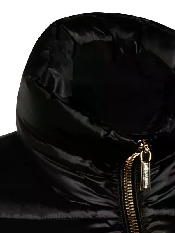 MOORER Padded Coat With High Collar And Zip Fastening