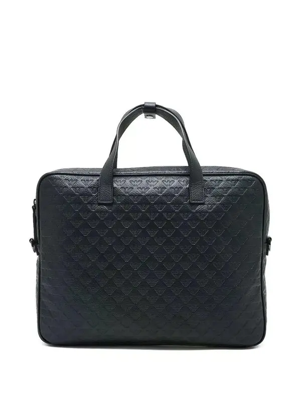 Emporio Armani Eagle-motif Leather Briefcase