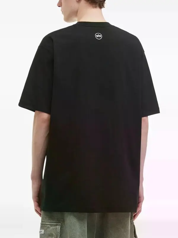 Alpha Industries Logo-detail Crew-neck T-shirt - Black