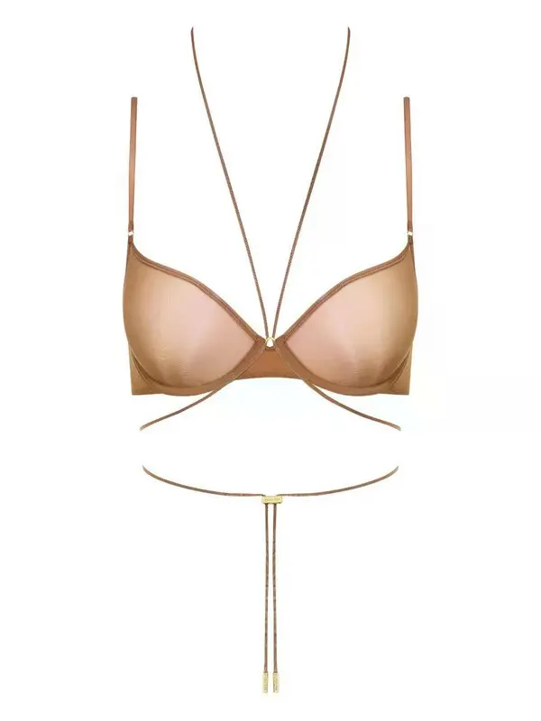MAISON CLOSE Balconette Tie-detail Bra
