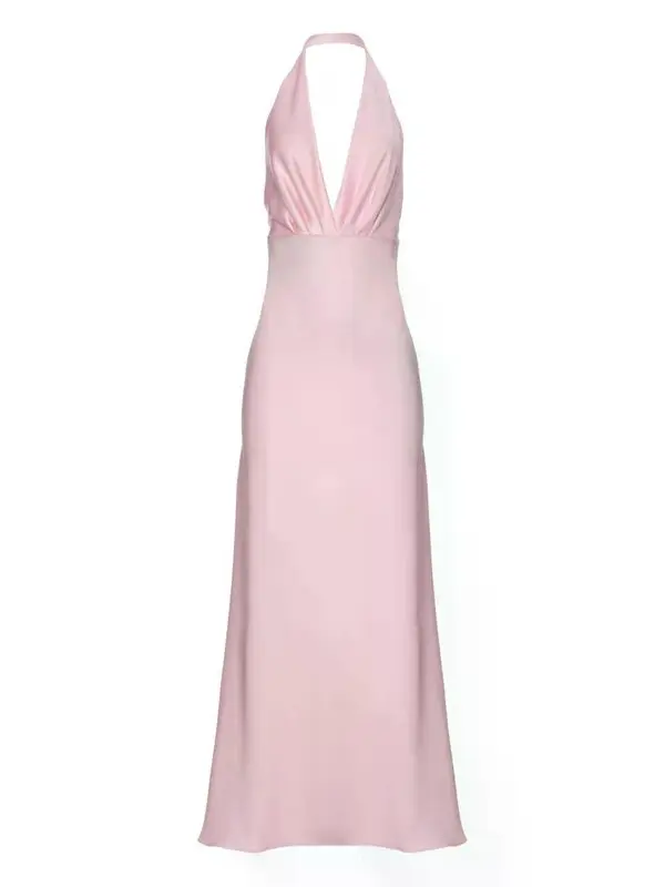 IL VOLO Belle Halterneck Draped Dress - Pink