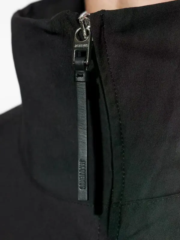 Jacquemus Padded Bomber Jacket With Leather Zip Puller