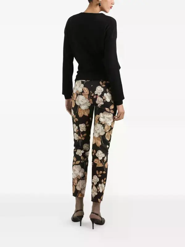 Dolce & Gabbana Rose Brocade Trousers