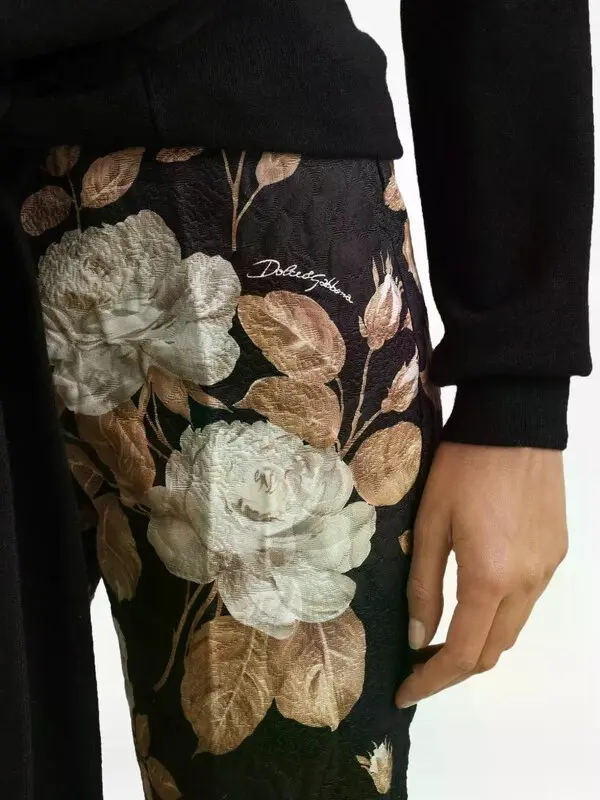 Dolce & Gabbana Rose Brocade Trousers