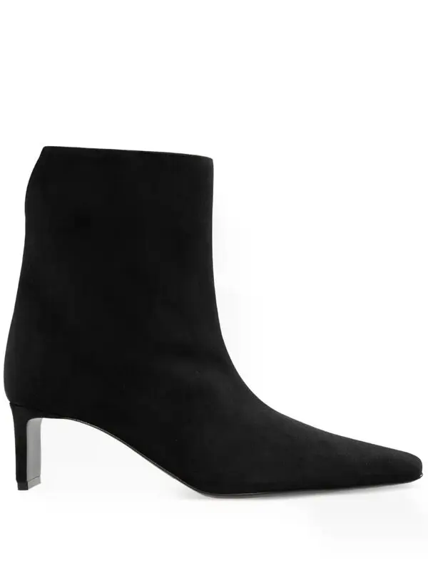 Khaite 55mm Ona Square-toe Ankle Boots - Black