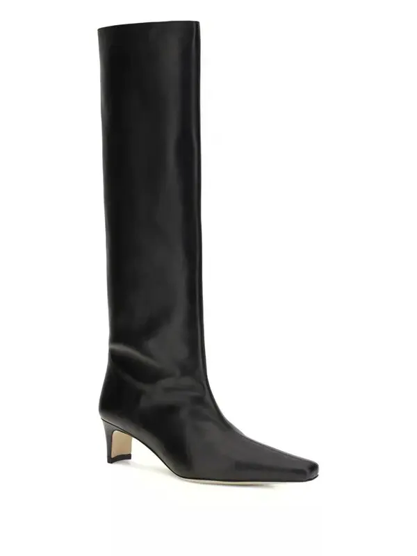 Staud Leather Wally Boots - Black