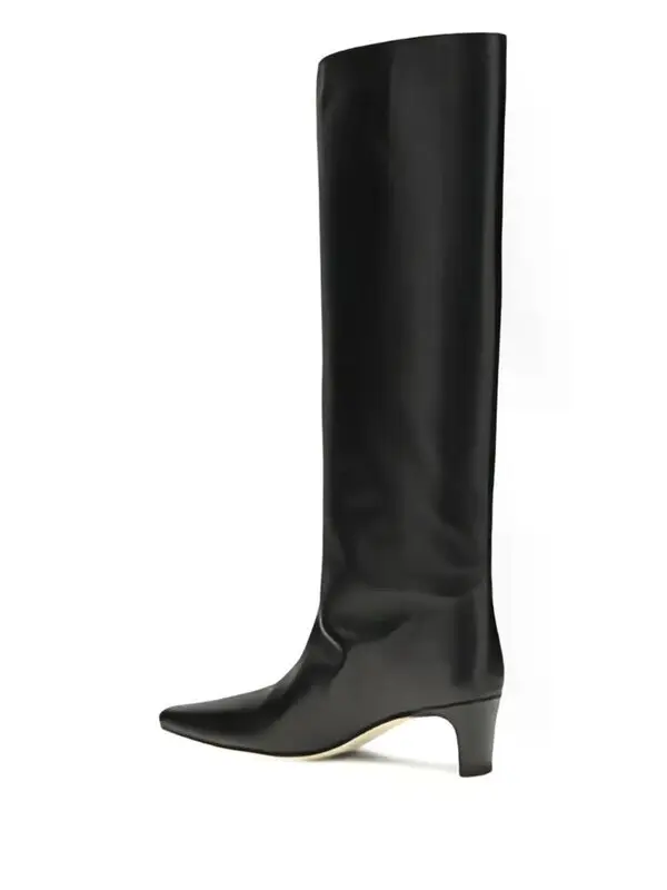 Staud Leather Wally Boots - Black