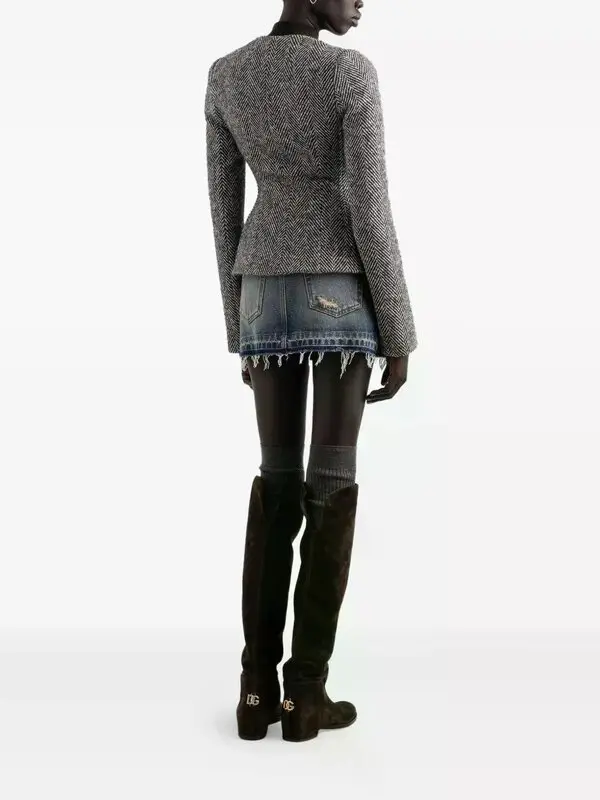 Dolce & Gabbana Herringbone Jacket - Grey