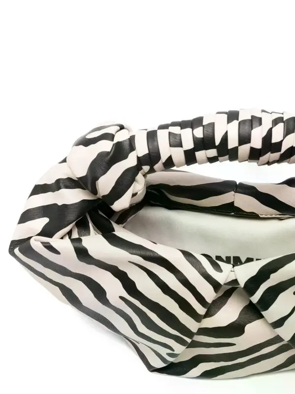 SIMONMILLER Zebra-print Knotted Bucket Bag