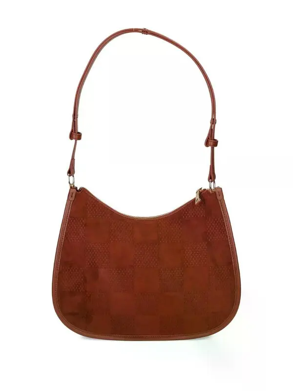 Moschino Checked Pattern Shoulder Bag With Gold-tone Logo