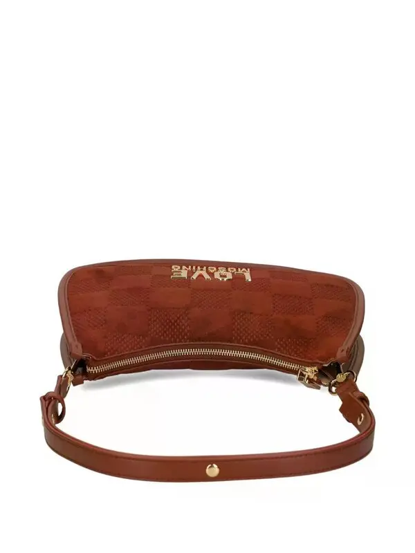 Moschino Checked Pattern Shoulder Bag With Gold-tone Logo