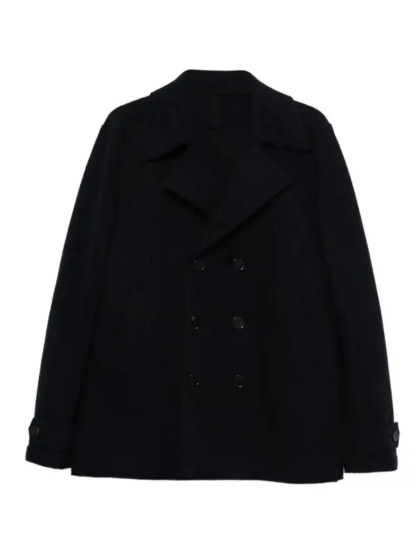Harris Wharf London Double-breasted Wool Jacket - Blue
